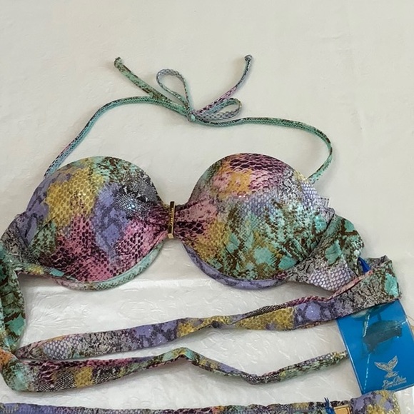 Lisa Blue | Swim | Lisa Blue Rainbow Serpent Bikini Multi 23 | Poshmark